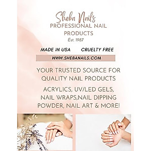 SHEBA NAILS Odorless Acrylic Liquid Monomer - 2oz - Acrylic Nails DIY Nail Extension Perfect For Cosmetology Students To Practice Or Take State Board Exam - Tamper Proof/Evident Seal