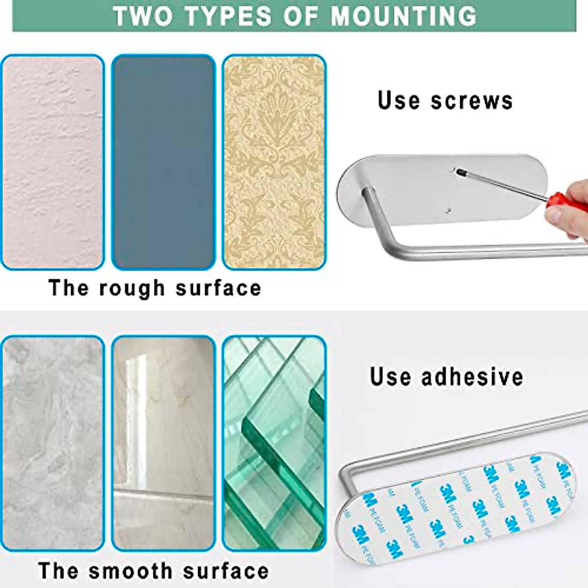 Emblshnt Under Counter Paper Towel Holder Wall Mount Paper Towel Holder, Hanging Paper Towel Holder Under Cabinet Paper Towel Holder, Wall Paper Towel Holder Wall Mounted, Paper Towel Holders