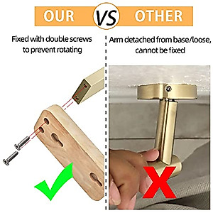 Gold Toilet Paper Holder Wall Mount, Bethom Wood Toilet Paper Roll Holder for Bathroom Washroom, RV, Rustic Farmhouse Style, Vertical or Horizontal Installations