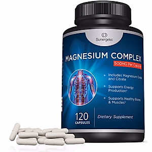 Premium Magnesium Citrate Capsules – Powerful 500mg Magnesium Oxide & Citrate Supplement – Helps Support Healthy Bones, Muscles, Teeth, Energy & Relaxation – 120 Vegetable Capsules