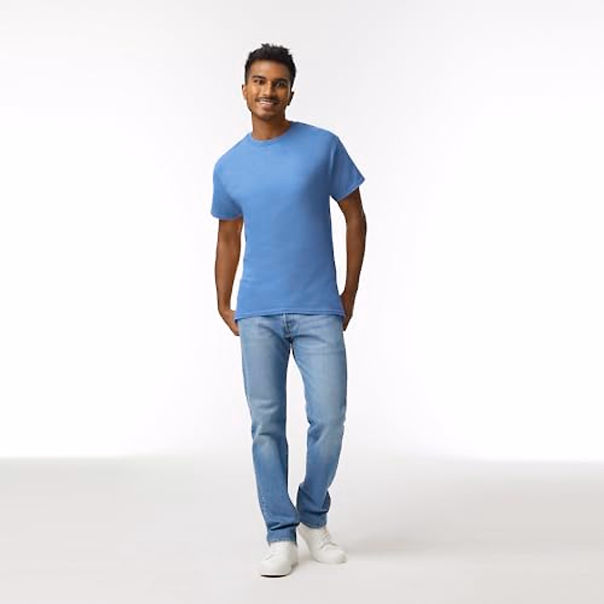 Gildan Adult Ultra Cotton T-Shirt, Style G2000, Multipack, Carolina Blue (2-Pack), 3X-Large