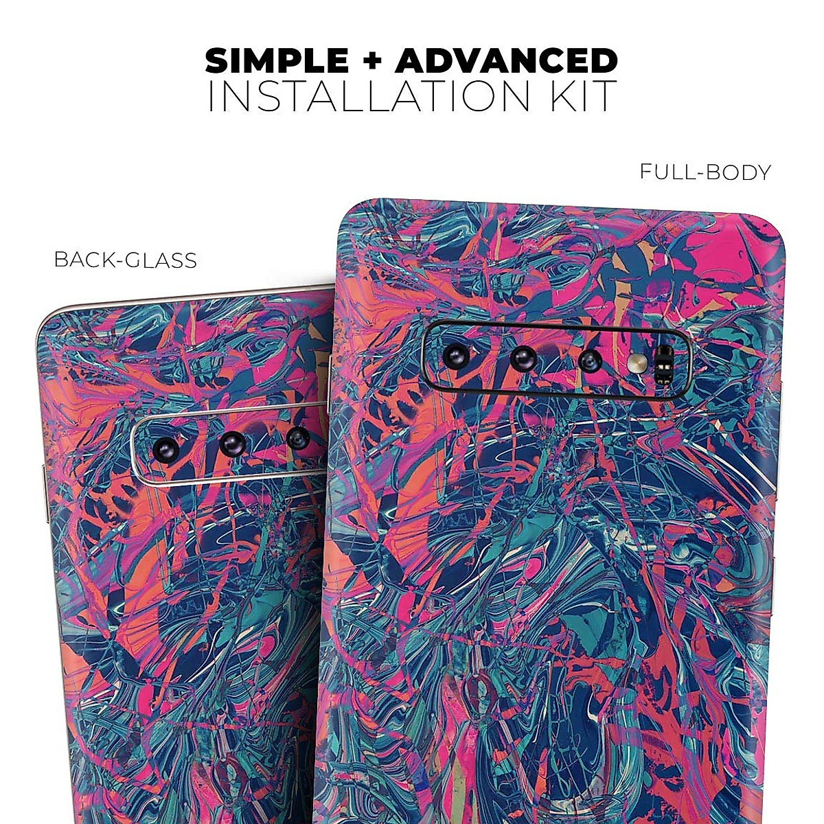 DesignSkinz Liquid Abstract Paint Remix V25 Protective Vinyl Decal Wrap Skin Cover Compatible with The Samsung Galaxy S20 (Screen Trim & Back Glass Skin)