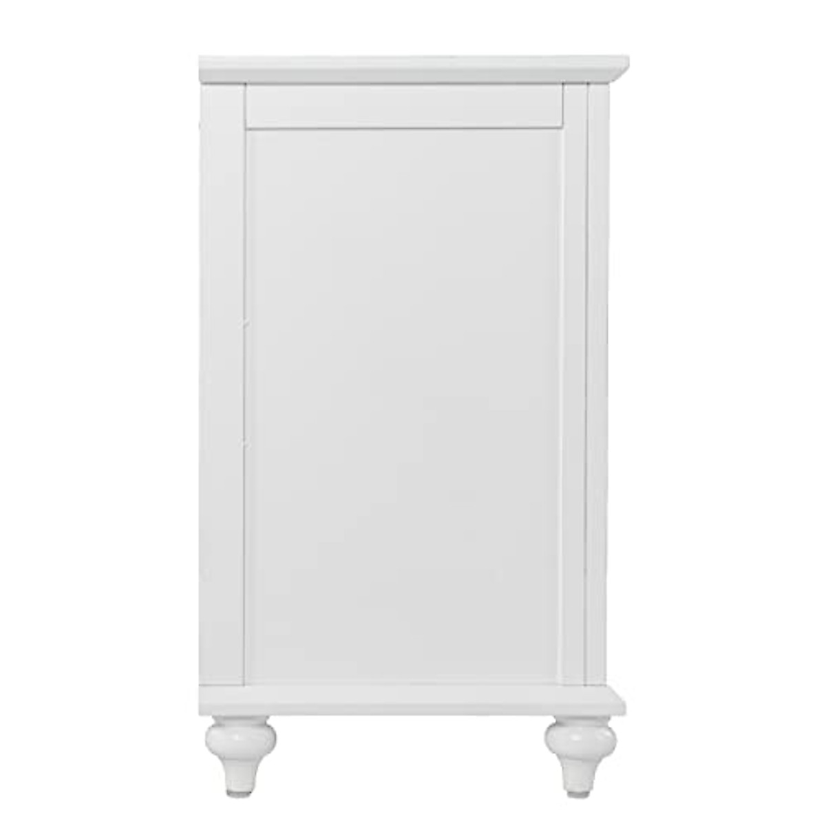 SEI Furniture Maldina Electric Fireplace TV Stand for TVs up to 56 Inches with Color Changing LED Flame, White