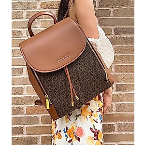 Michael Kors Women's Phoebe Medium Drawstring Backpack Adult Fashion Purse (Brown)