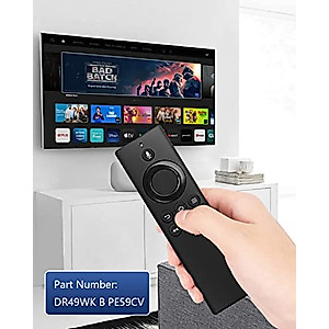 New 2nd Gen Voice Remote Control Replacement DR49WK B PE59CV for Amazon Fire TV Stick (2nd Gen/3rd Gen/Lite/4K) Fire TV Cube (1st Gen/2nd Gen, and Later) Fire TV (3rd Gen, Pendant Design)
