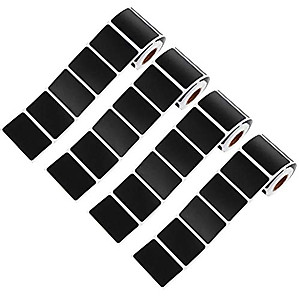 NUOBESTY 4Pcs Chalkboard Jars Stickers Pantry Jars Labels for Kitchen Home Office Jars Glass Bottle Spice Price Tags Decoration(Black)