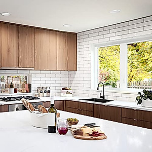 BURCHAIN 17 x 15 Inch Drop in Kitchen Sink Top mount Bar Sink 16 Gauge Stainless Steel Single Bowl Workstation with Sink Protector (Black)