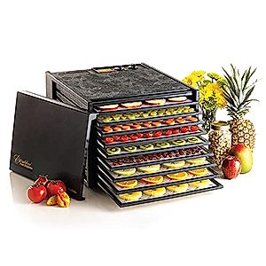 Excalibur 3926TB Electric Food Dehydrator Machine with 26-Hour Timer, Automatic Shut Off and Temperature Control, 600-Watt, 9 Trays, Black