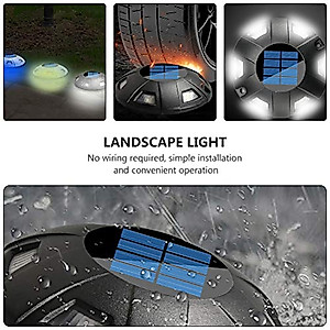 SOLUSTRE 1pc Solar Power Deck Light Outdoor Underground Yard Lamp Floor Lamp (Black)