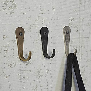 AREOhome HomArt 0712-14 Forged Hook, 3-inch Height, Iron, Brass