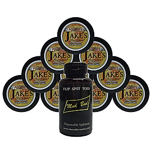 DC Crafts Nation Mud Bud Spittoon Black with 10 Cans Jake's Mint Chew Iced Coffee Caramel Swirl Pouches