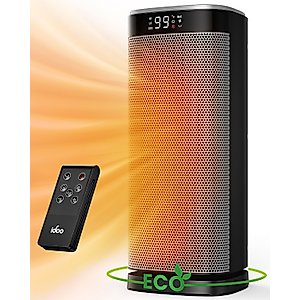 iDOO Space Heaters for Indoor Use, Portable Heater for Office, Small Bedroom & large Room, Electric Tower Heating with Remote, Ceramic Fast Heat - Calentones Eléctricos para Cuarto - christmas gifts