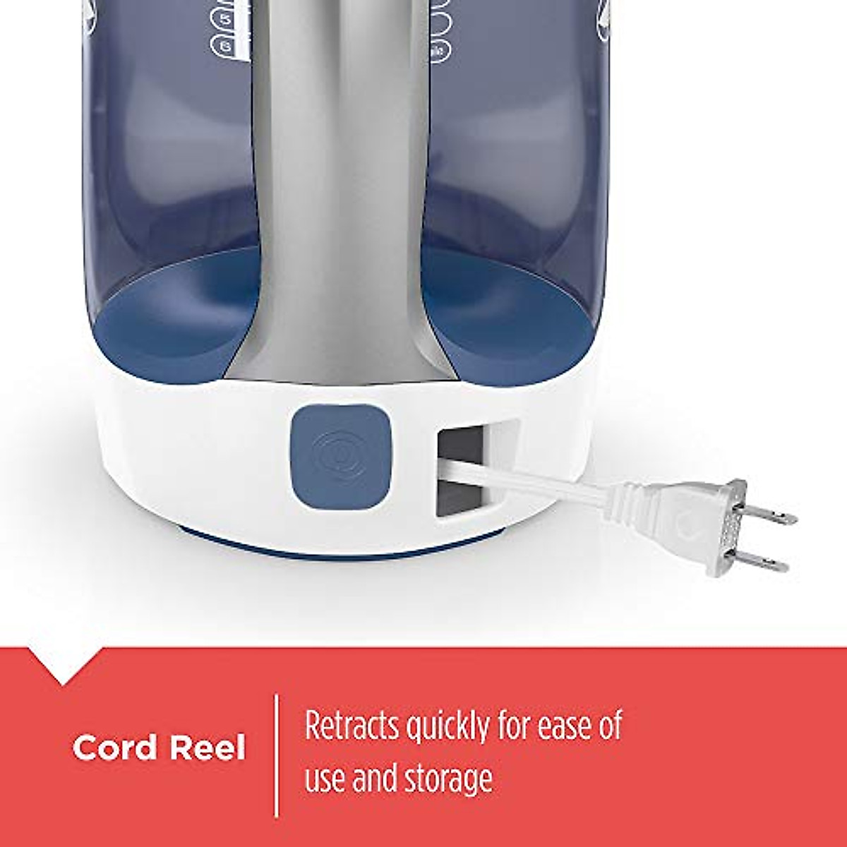 BLACK+DECKER Xpress Steam Cord Reel Iron with Nonstick Soleplate, Blue, ICR16X