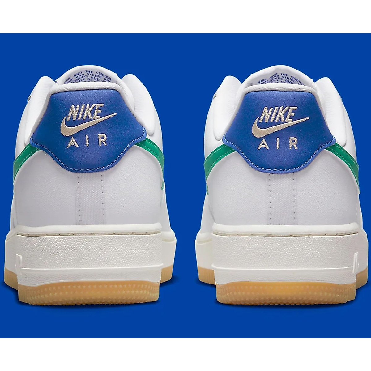 Nike Air Force 1 Low Womens White Game Royal Stadium Green Size 7.5
