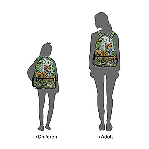 UMIRIKO Tiger Leopard Butterfly Animal Backpack School Bookbag for Boys Girls 2022105