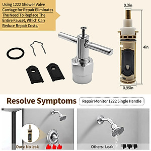 1222B Shower Cartridge 104421 Cartridge Puller Removal Tool Kit Compatible with Moen Posi Temp For 1222B Single Handle Shower Bathtub Faucet Replacement ﻿ ﻿ ﻿ ﻿ ﻿ ﻿