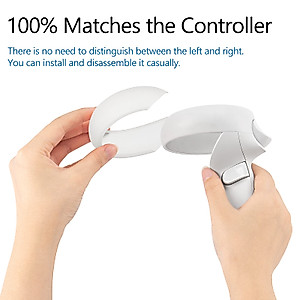 Controller Cover Compatible for Oculus/Meta Quest 2, Anti-Bumping Silicone Soft Ring Cover with Protection.(1 pairs, Transparent)