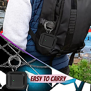 ORIbox Shock-Absorbing Protective Case Compatibel with AirPods 1 and AirPods 2 Case, Full-Body Rugged with Keychain for AirPods ER200001 Battlegear Black