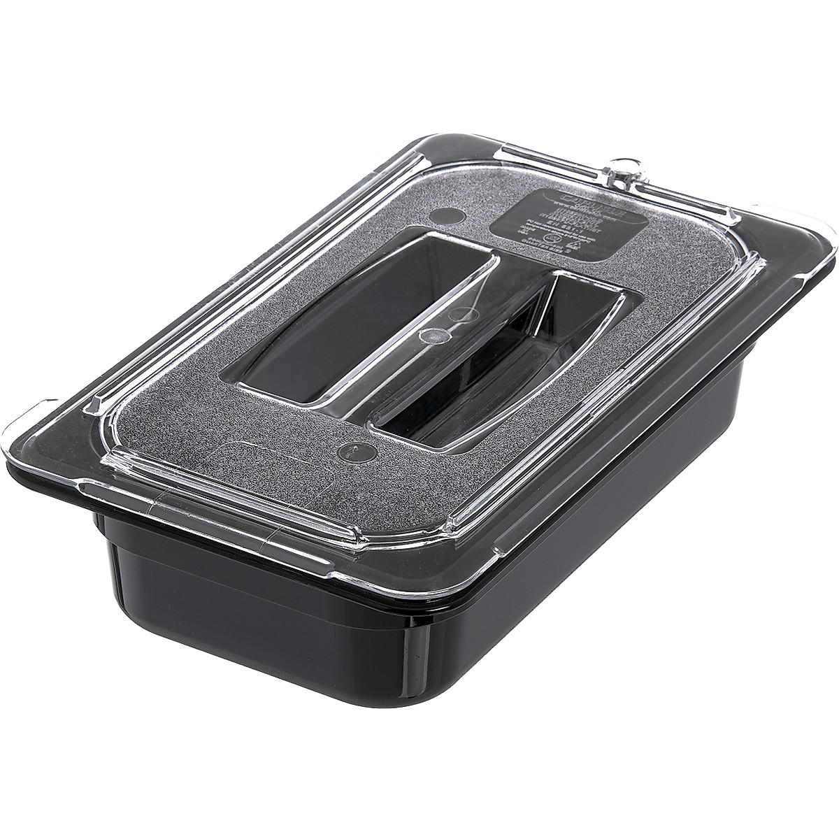 Carlisle FoodService Products CFS 10290U07 Clear 10.38 x 6.38 x 0.88" TopNotch Universal Handled Lid, One-Fourth Size (Case of 6)
