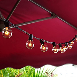 G40 Replacement Light Bulbs, 5W Globe Bulbs fits E12/C7 Candelabra Screw Base, 1.5 Inch Clear Small Light Bulbs for Indoor Outdoor String Light Bulbs Decor, Pack of 25