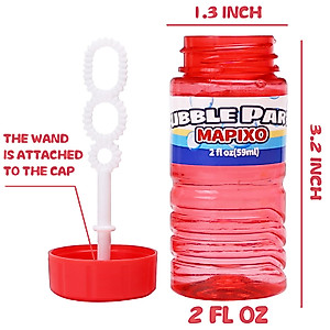 16 Pack Bubble for Kids Party Favors, Bubble Bottle with Wand Attached to The Cap, 8 Colors Bubbles Bulk Set with Gift Box, Blow Bubbles Solution Toy for Birthday, Summer, Goody Bag Stuffers Supplies