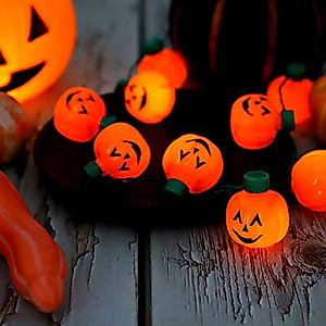 Aodaer 3 Pack LED Light Up Halloween Pumpkin Lantern Necklace for Holiday Halloween Party Favors