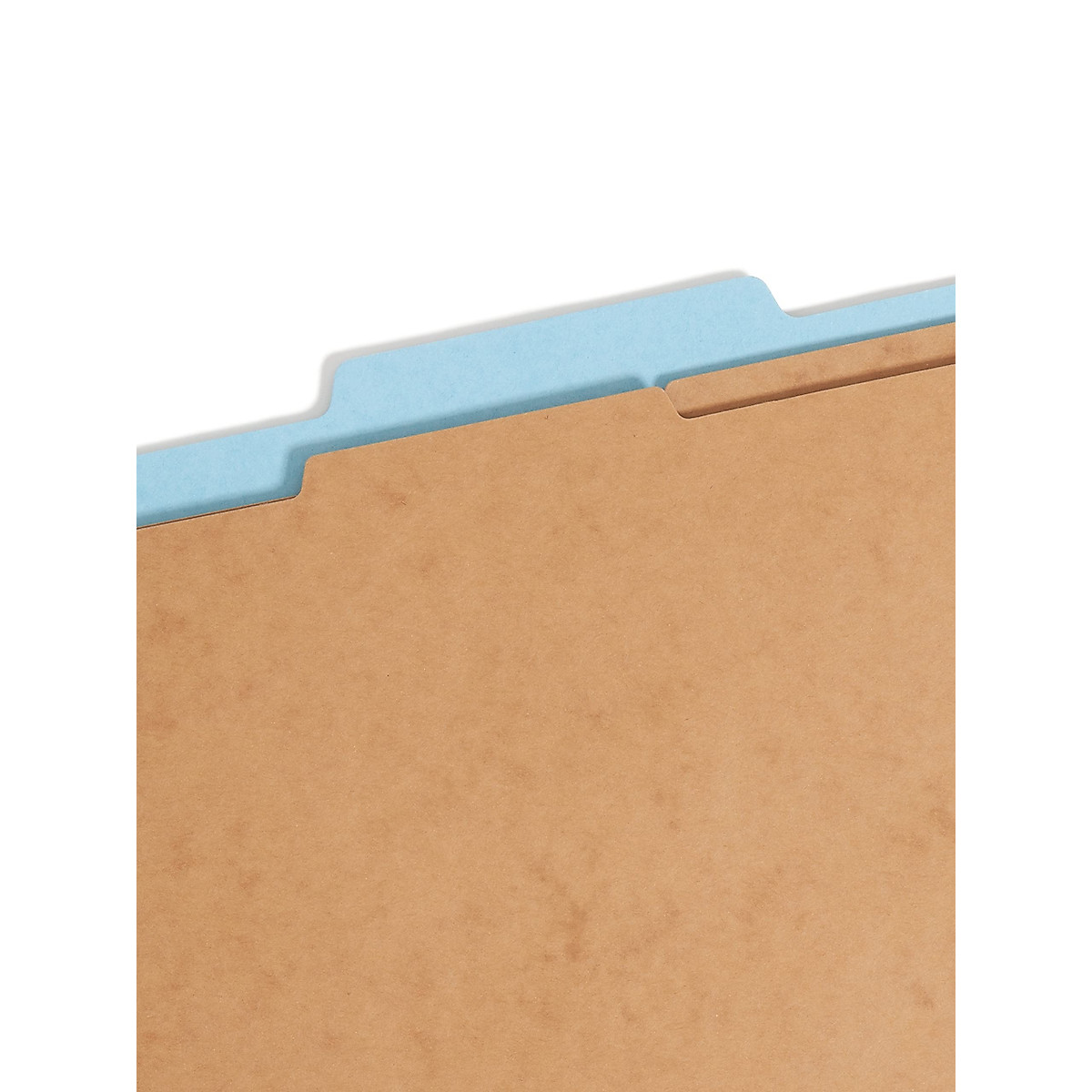 Smead FasTab Hanging Pressboard Classification Folder with SafeSHIELD Fasteners, 2 Dividers, 2/5-Cut Built-in Tab, Letter Size, Blue, 10 per Box (65115)