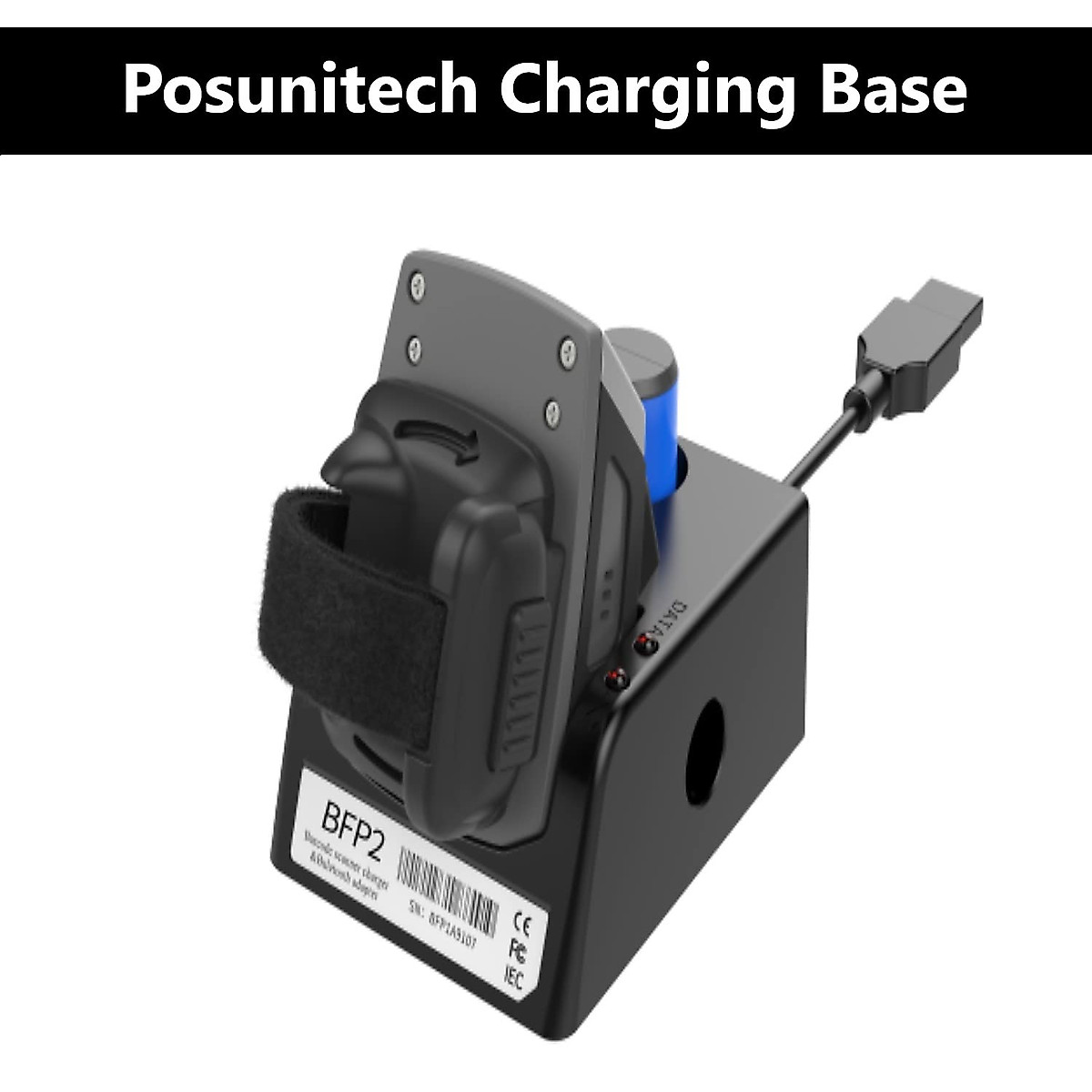 Posunitech Charging Cradle Charging Base Charging Dock for 1D/2D Imager Mini Pocket Barcode Scanner Warehouse Pickup Barcode Reader