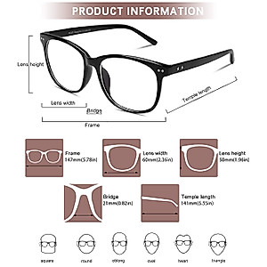 DUCO Blue Light Blocking Glasses Lightweight Eyeglasses Frame Filter Blue Ray Computer Gaming Glasses DC5205