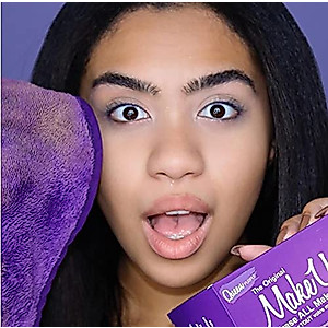 The Original MakeUp Eraser, Erase All Makeup With Just Water, Including Waterproof Mascara, Eyeliner, Foundation, Lipstick, and More (Queen Purple)