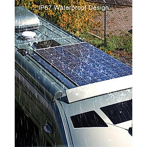 QNHEAY Waterproof Solar Connector Entry Gland Cable Junction Box Through RV Roof Solar Entry Housing with 10Ft 10AWG Solar Extension Cable, Connector on RV Boat Van Camper