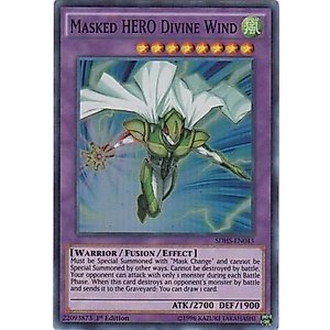 Yu-Gi-Oh! - Masked HERO Divine Wind (SDHS-EN043) - Structure Deck: HERO Strike - 1st Edition - Super Rare