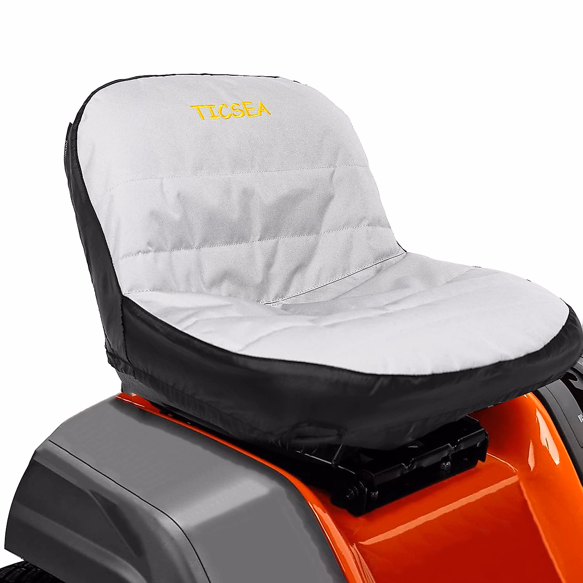 TICSEA Riding Lawn Mower Seat Cover,Waterproof Tractor Seat Cover fits Tractor Seat Backrests 13.5" - 16.5" H Without Armrests, Approx 18”W