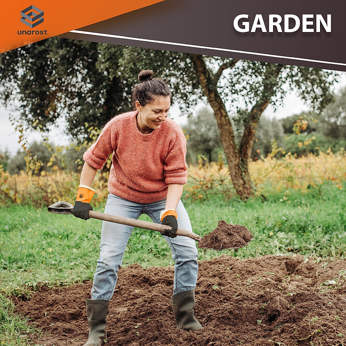 UNAROST Chemical Resistant Gloves for Heavy-duty Utility - 2 Pairs Thick Long Rubber Protective Gloves (XL)