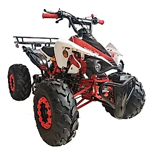 X-PRO Thunder 125cc 125cc ATV Quad Youth 4 wheeler ATVs Quads Big 19"/18" Tires，Red