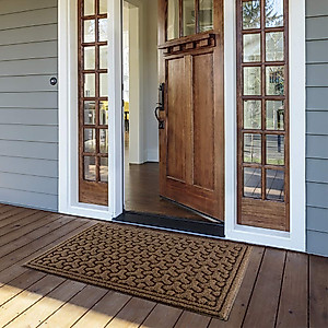 Amagabeli Large Outdoor Door Mats Rubber Shoes Scraper 36" x 24" for Front Door Entrance Outside Doormat Patio Rug Dirt Debris Mud Trapper Waterproof Out Door Mat Low Profile Washable Carpet BG039