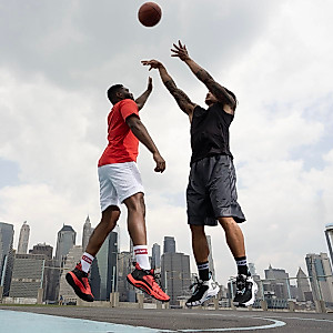 AND1 Scope Basketball Shoes for Women and Men, Mid Top Indoor or Outdoor Basketball Sneakers - White/Light Green, 6 Medium