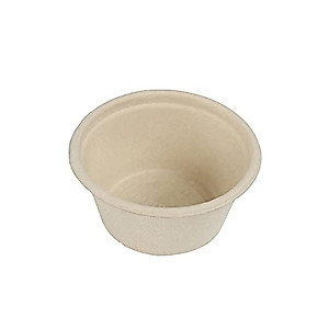 Lot45 Sustainable Small Paper Portion Cups - 2oz Condiment Container Paper Souffle Cups, 200ct Disposable Medicine Cups