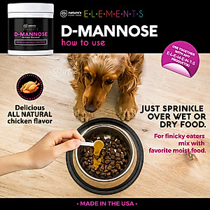 D-Mannose Supplement with Real Chicken for Dogs and Cats. Use for Immediate and Preventative Treatment of Bladder and Urinary Tract Infections UTIs. Stop Kidney Stones. Extra Strength 115 Grams.