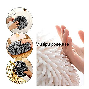 Hand Towel Multipurpose Chenille Comfort Absorbent Bathroom Kitchen Hand Bath Towels 3 Pices Set Flawless Quality Makes Life Easy Hand Towel or use for Cleaning