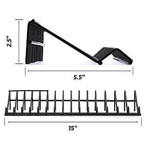 AIRTOON Plier Organizer Rack, Pliers Cutters Organizer, Stores Spring Loaded, Durable Black Rack Fits Most Toolboxes, Drawers, 2 Pack