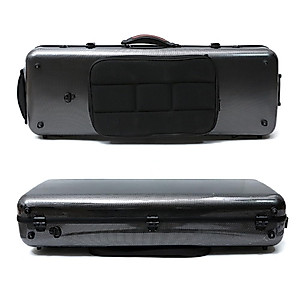 WUQIMUSC 16 inch Viola Case Durable Carbon Fiber Composite Oblong Viola Box fit For 15-17inch Adjustable