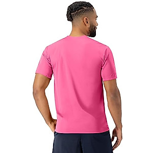 Hanes mens Sport Cool Dri Performance Tee Shirt, Wow Pink, Large US