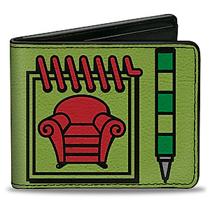 Buckle-Down Men's Bifold Wallet Blue's Clues, 4.0" x 3.5"