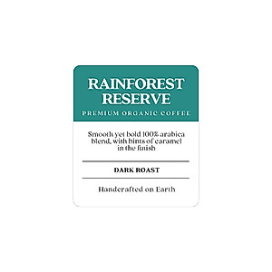 Copper Moon Whole Bean Coffee, Dark Roast, Rainforest Reserve Organic Blend, 2 Lb