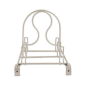 Spectrum Diversified myBella Over-The-Cabinet Station 4-Tier Styling, Flat Iron & Curling Wand Hooks with Blow Dryer Holder, Hair Tool Storage, Satin Nickel PC