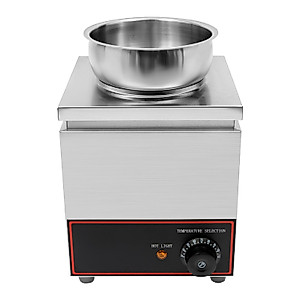 Electric Soup Warmer, 4.2Qt Commercial Food Warmer, Stainless Steel Countertop Soup Pot 86-230°F Adjustable Temp, Bain Marie Warmer for Restaurant, Buffet, Catering