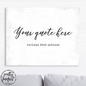 Custom Wall Art Canvas Personalized Quotes for Living Room or Bedroom, Unique Rustic Framed Word Text Signs Sayings Plaques Gifts to Mom Dad Couples over the Bed 11"x14"