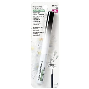 Physicians Formula Organic Wear All Natural Liquid Percision Eyeliner Black, Vegan, Smudge Resistant, Dermatologist Approved