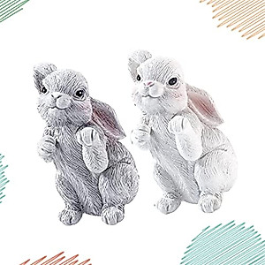 Cabilock Free Gray Kitchen Beckoning Towel Adhesive Bag Sundries Hanging Coat Rabbit Clothes Shape Shaped Wall Hangers Organizer Resin Hanger Figurine Door Bathroom Punch Hat Bunny Hooks